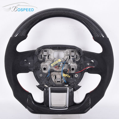 Black Leather Alcantara Land Rover Steering Wheel Ring Defender 90 Removable